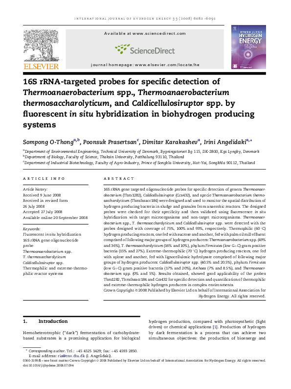 (PDF) 16S rRNA-targeted probes for specific detection of Thermoanaerobacterium spp ...