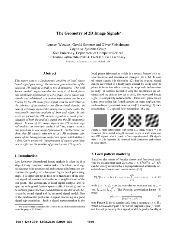 (PDF) The geometry of 2D image signals