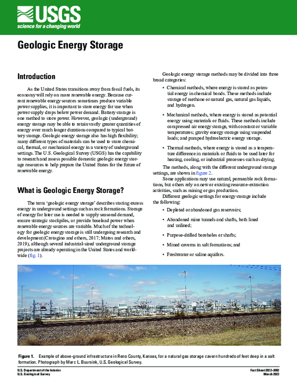 (PDF) Geologic energy storage
