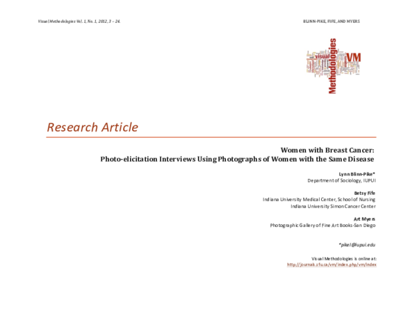 (PDF) Women With Breast Cancer: Photo-elicitation Interviews Using ...