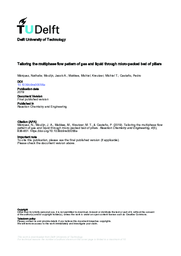 (PDF) Tailoring the multiphase flow pattern of gas and liquid through ...