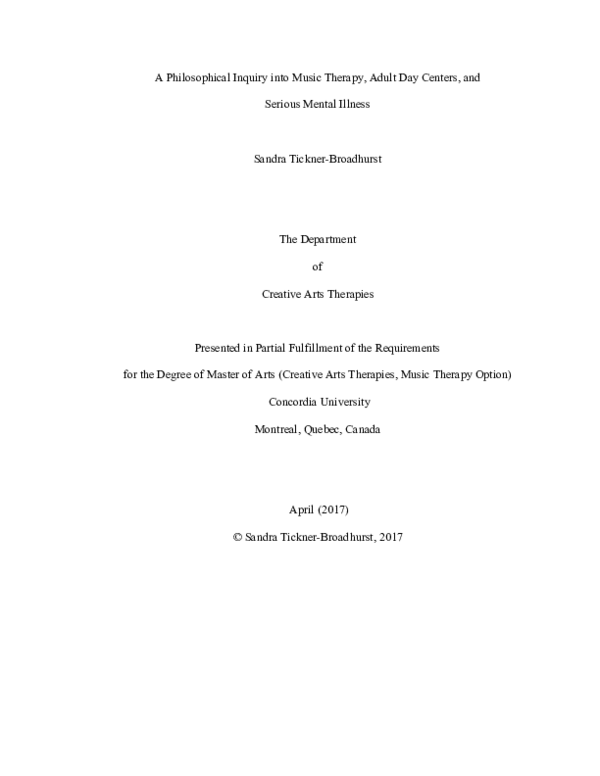 (PDF) A Philosophical Inquiry into Music Therapy, Adult Day Centers ...