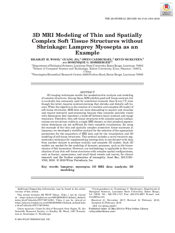 (PDF) 3DMRI Modeling of Thin and Spatially Complex Soft Tissue ...