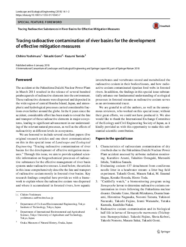 (PDF) Tracing radioactive contamination of river basins for the ...