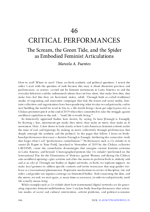 (PDF) Critical Performances: The Scream, the Green Tide, and the Spider ...