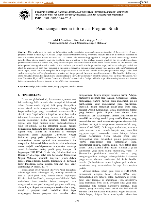 (PDF) Perancangan media informasi Program Studi