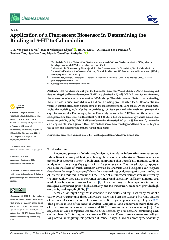 (PDF) Application of a Fluorescent Biosensor in Determining the Binding ...
