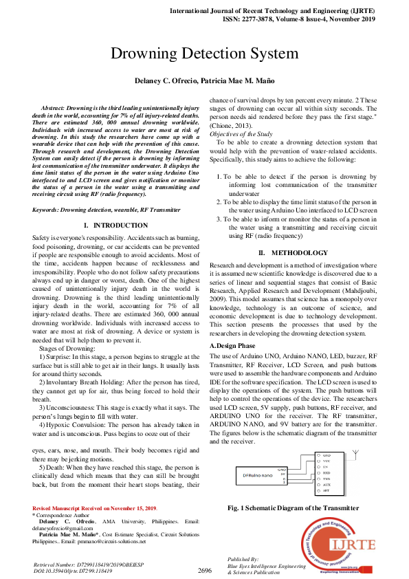 (PDF) Drowning Detection System