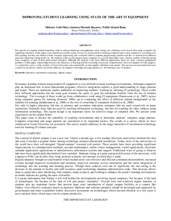 (PDF) Enhancing Student Learning with IT Tools