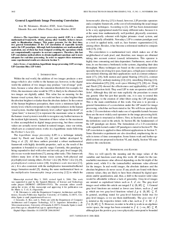 (PDF) General Logarithmic Image Processing Convolution