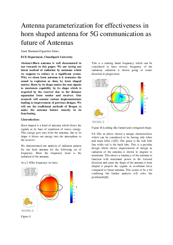 (PDF) Antenna parameterization for effectiveness in horn shaped antenna for 5G communication