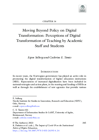 (PDF) Moving Beyond Policy on Digital Transformation: Perceptions of ...