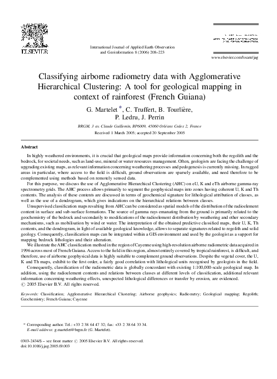 (PDF) Classifying airborne radiometry data with Agglomerative Hierarchical Clustering: A tool ...