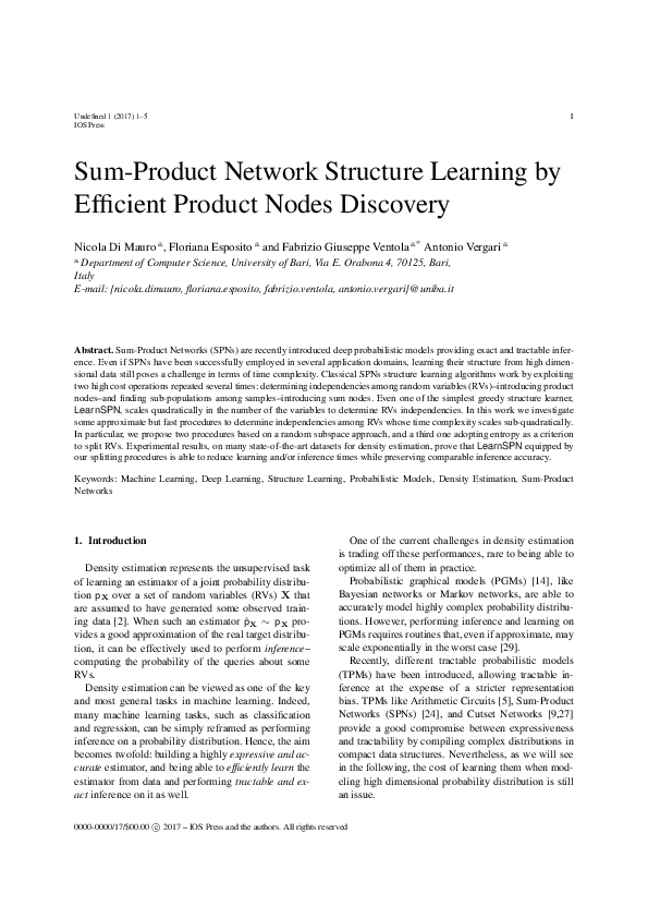 (PDF) Efficient SPN Structure Learning Techniques