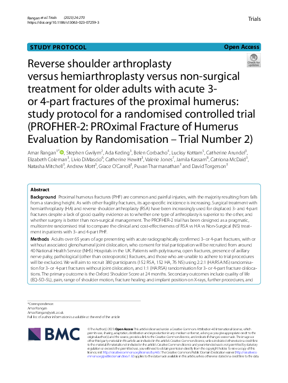 (PDF) Reverse shoulder arthroplasty versus hemiarthroplasty versus non ...