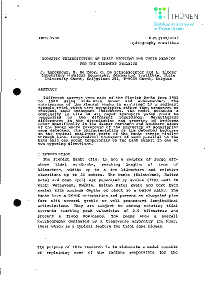 (PDF) Acoustic teledetection of shelf bedforms and their meaning for ...
