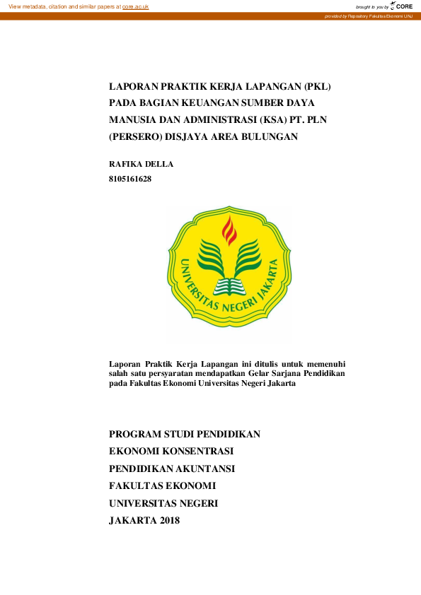 (PDF) Laporan Praktik Kerja Lapangan (PKL) Pada Bagian General Affair PT Basuki Pratama Engineering