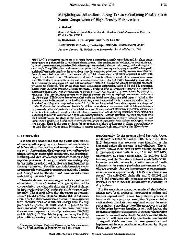 (PDF) Morphological alterations during texture-producing plastic plane ...