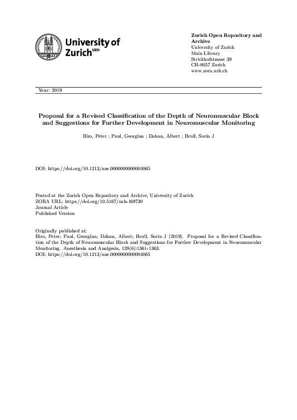 (PDF) Proposal for a Revised Classification of the Depth of ...