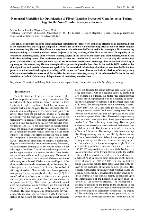 (PDF) Numerical Modelling for Optimization of Fibres Winding Process of ...