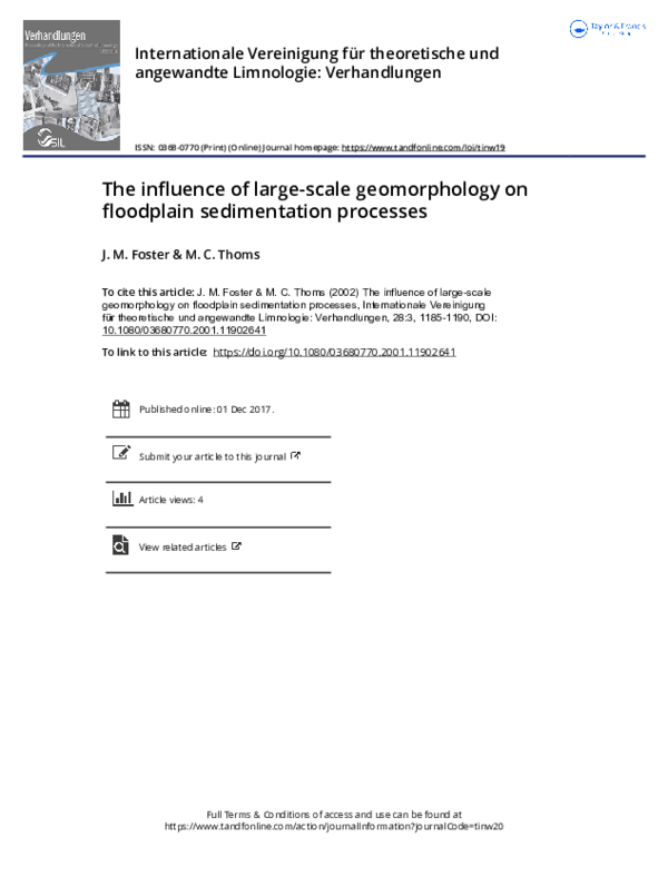 (PDF) The influence of large-scale geomorphology on floodplain ...