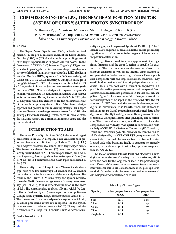 (PDF) Commissioning of ALPS, the New Beam Position Monitor System of ...