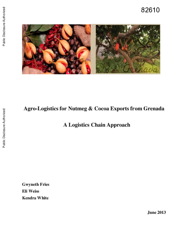 (PDF) Agro-logistics for nutmeg and cocoa exports from Grenada : a ...