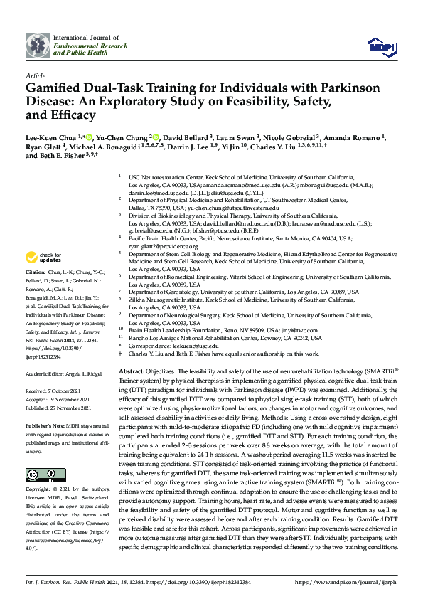 (PDF) Gamified Dual-Task Training in Parkinson's Disease: Feasibility Study