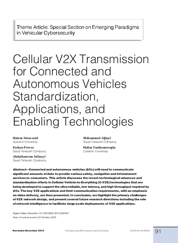 (PDF) Cellular V2X Transmission for Connected and Autonomous Vehicles Standardization ...