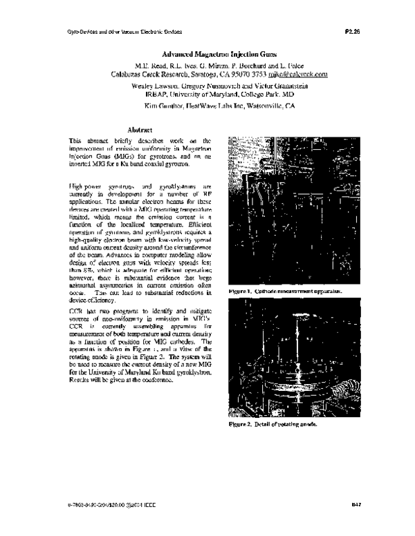 (PDF) Advanced magnetron injection guns