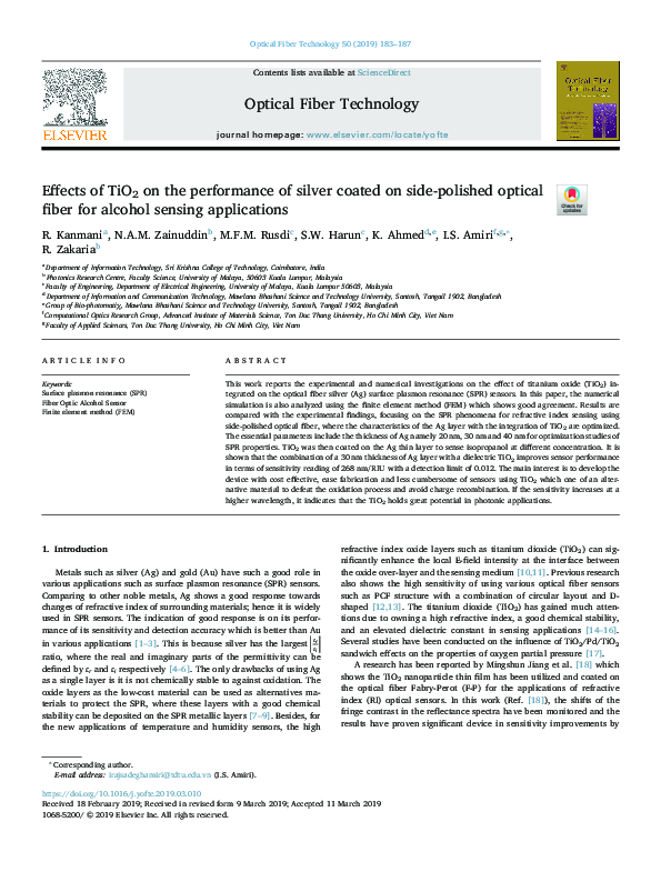 (PDF) Effects of TiO2 on the performance of silver coated on side ...