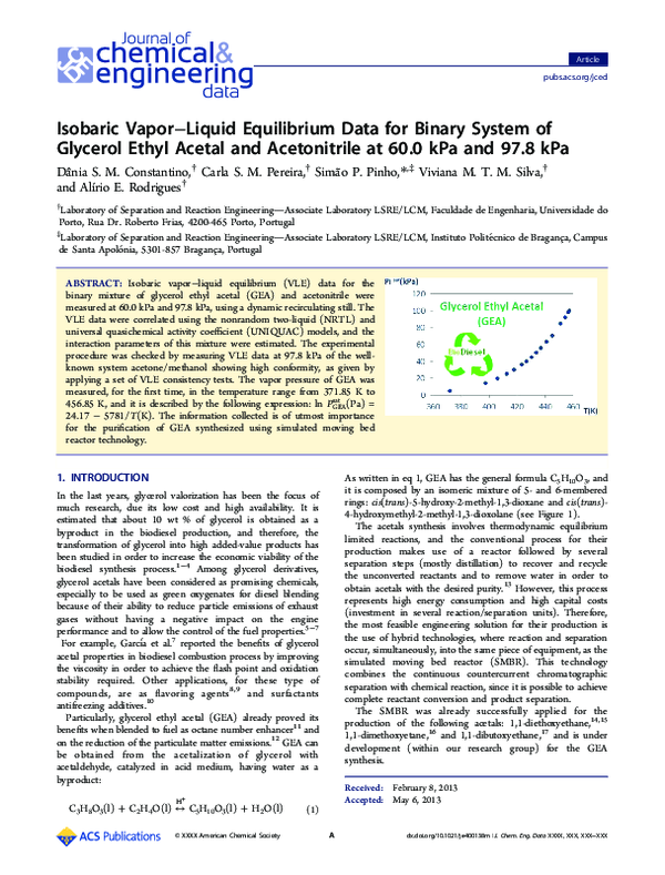 (PDF) Isobaric Vapor–Liquid Equilibrium Data for the Binary Systems of Dimethyl Carbonate with ...