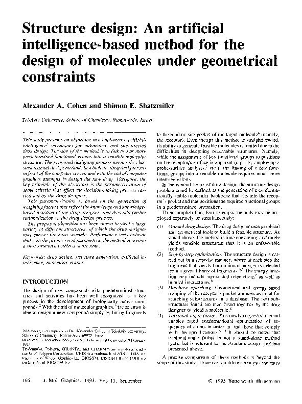 (PDF) Structure design: An artificial intelligence-based method for the design of molecules ...
