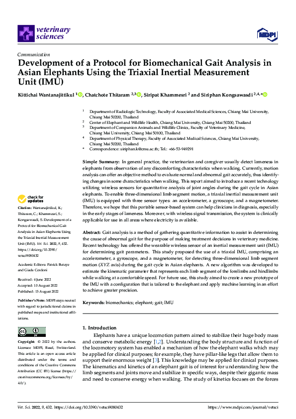 (PDF) Development of a Protocol for Biomechanical Gait Analysis in ...