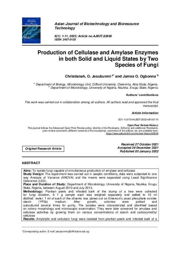 (PDF) Production of Cellulase and Amylase Enzymes in both Solid and ...