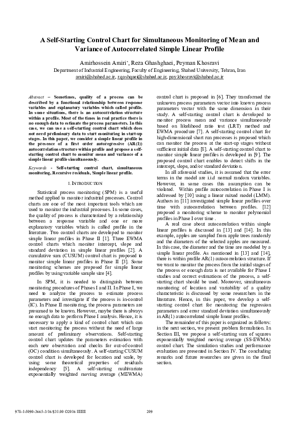 (PDF) A self-starting control chart for simultaneous monitoring of mean and variance of ...