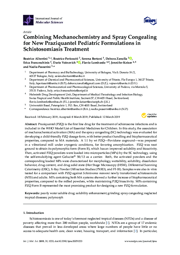 (PDF) Combining mechanochemistry and spray congealing towards new ...