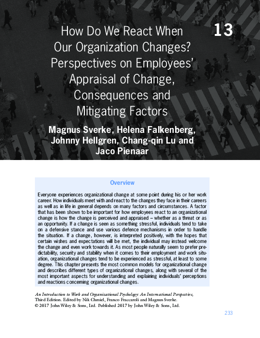 (PDF) An Introduction to Work and Organizational Psychology