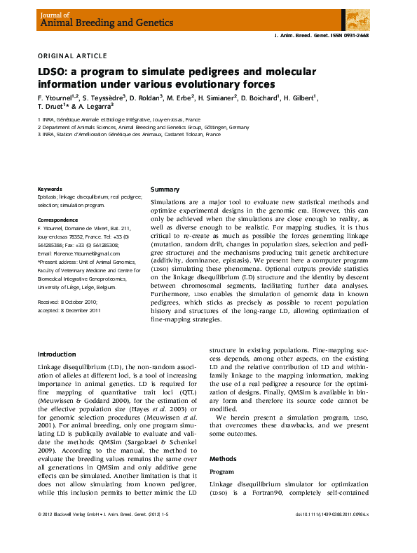 (PDF) LDSO: a program to simulate pedigrees and molecular information ...