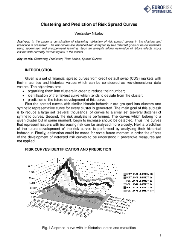 (PDF) Clustering and prediction of risk spread curves