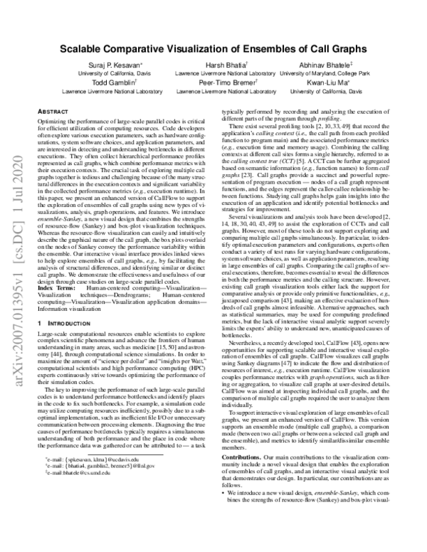(PDF) Scalable Comparative Visualization of Ensembles of Call Graphs