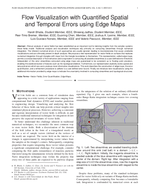 Pdf Flow Visualization With Quantified Spatial And Temporal Errors Using Edge Maps Harsh