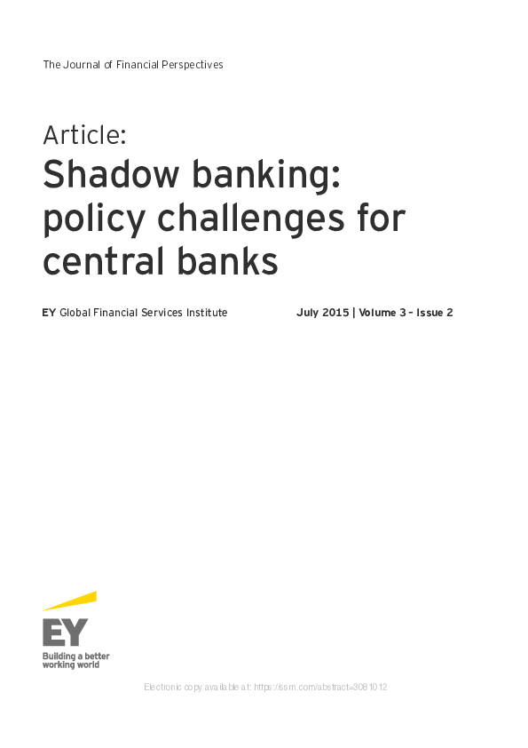 (PDF) Shadow banking and the challenges for central banks