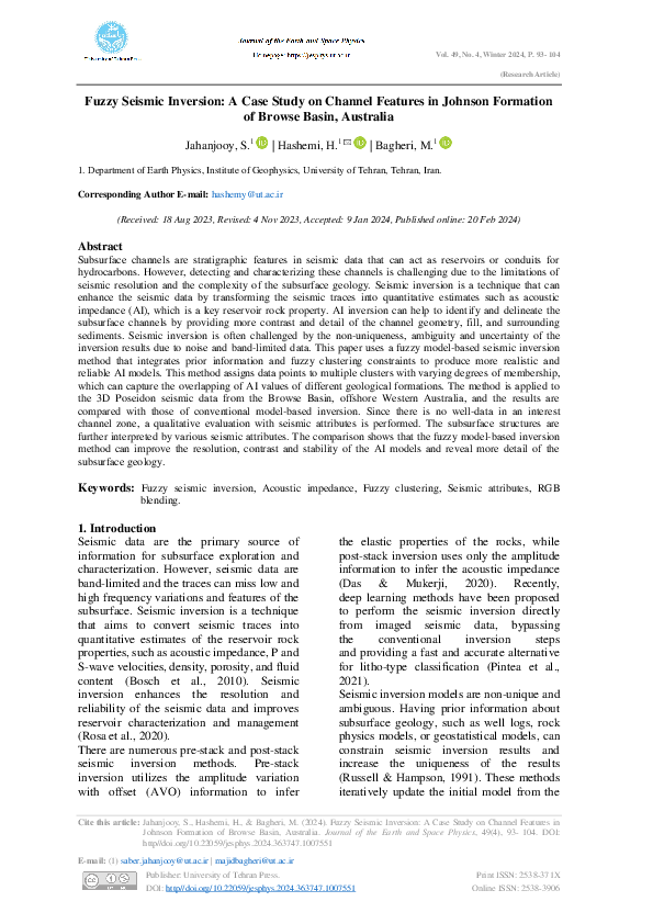 (PDF) Fuzzy Seismic Inversion: A Case Study on Channel Features in ...