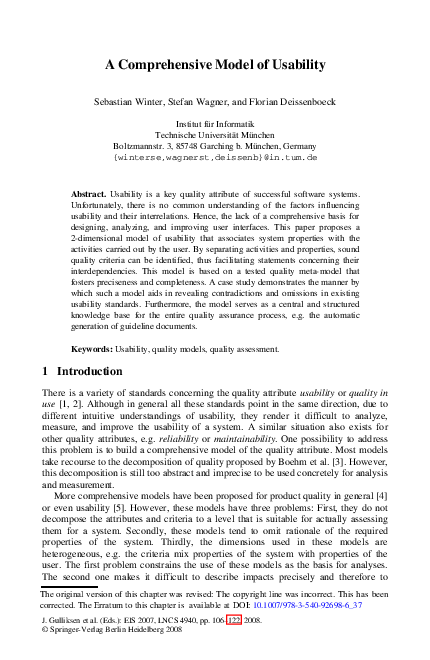 (PDF) A comprehensive model of usability