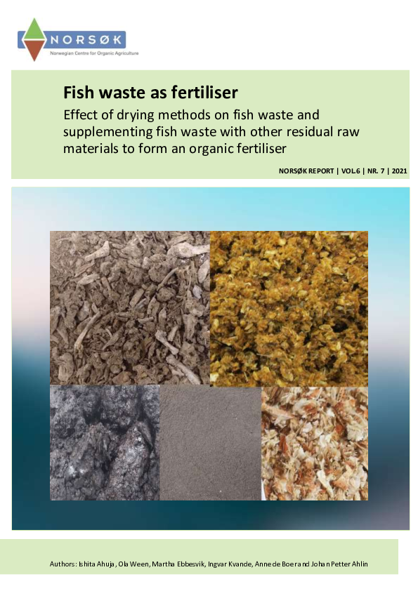 (PDF) Fish waste as fertiliser - effect of drying methods on fish waste ...