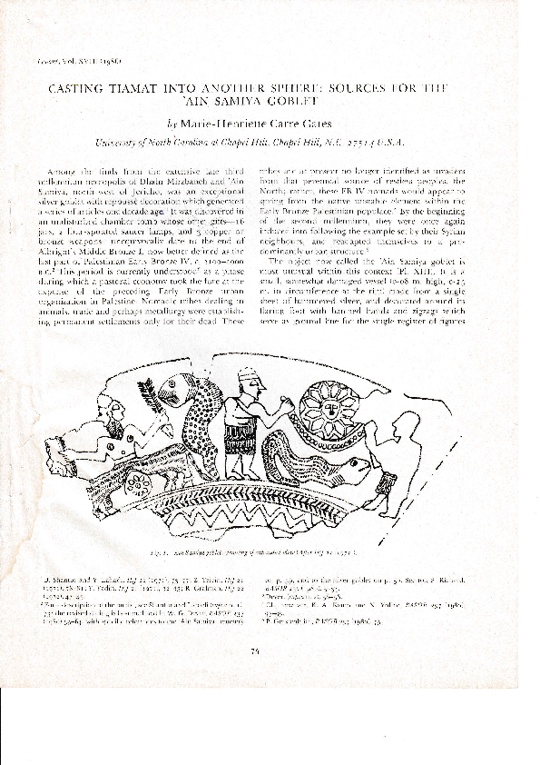 (PDF) CASTING TIAMAT INTO ANOTHER SPHERE: SOURCES FOR THE 'AIN SAMIYA ...