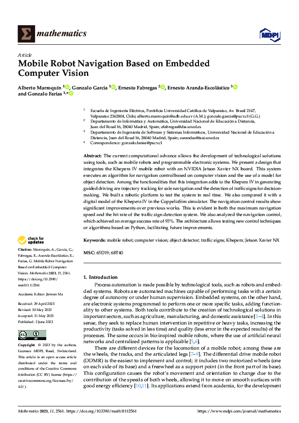 Pdf Vision Based Navigation For Mobile Robots