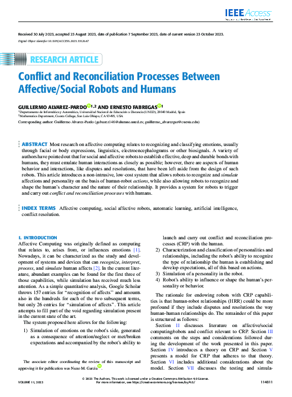 (PDF) Conflict and Reconciliation Processes Between Affective/Social ...