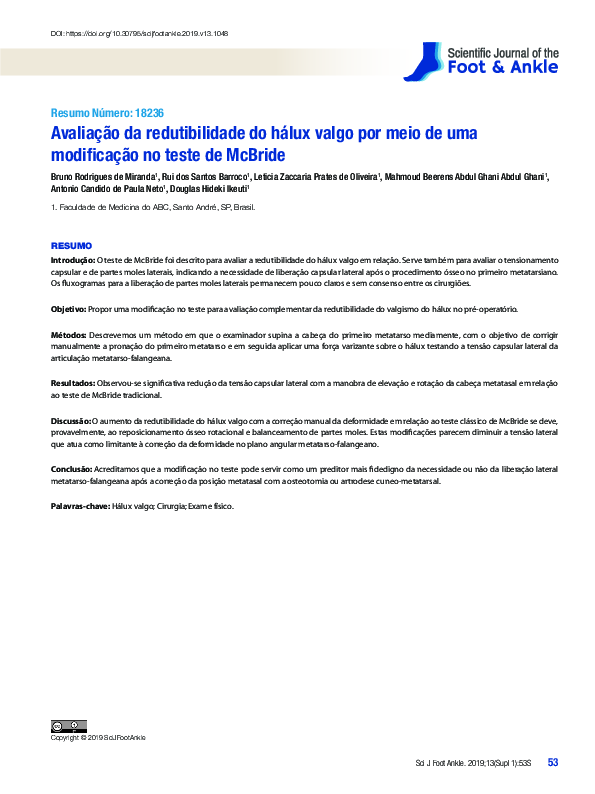 (PDF) PO 18236 - Assessment of hallux valgus reduction using a modified ...